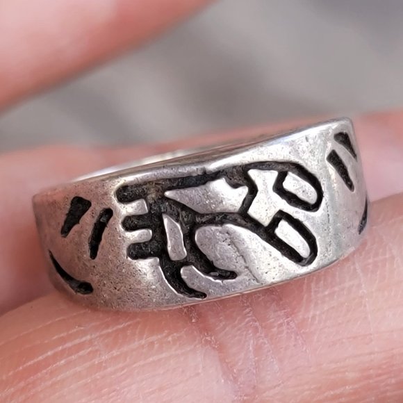 Accessories | Southwest Silver Engraved Scorpion Aztec Symbols ...